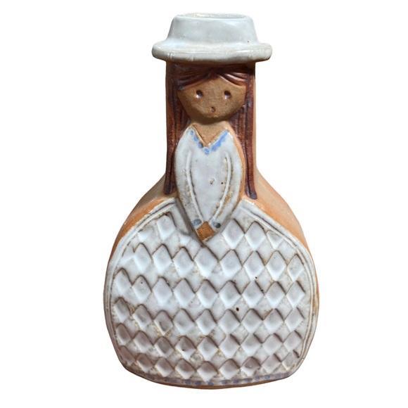 Vintage | Accents | Small Figural Vase Woman Lady Girl Stoneware ...